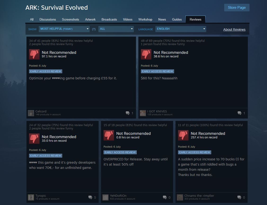 Harga Naik Tinggi, Ark: Survival Evolved Dibanjiri Review Negatif ...