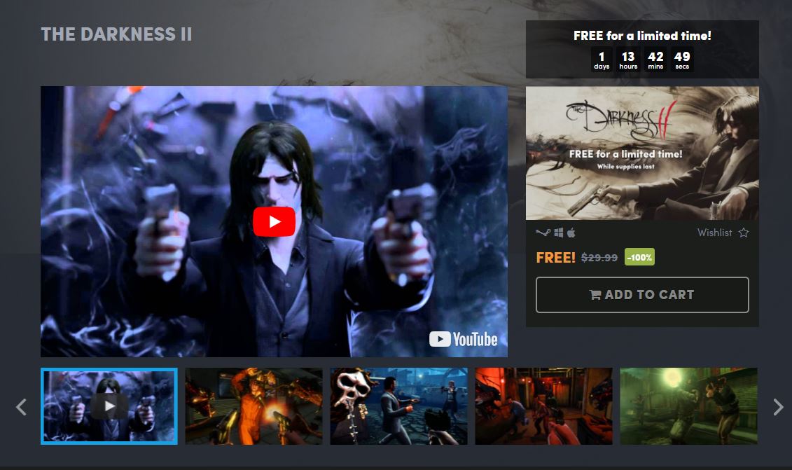 The Darkness II PC Versi Original Kini GRATIS! • Jagat Play