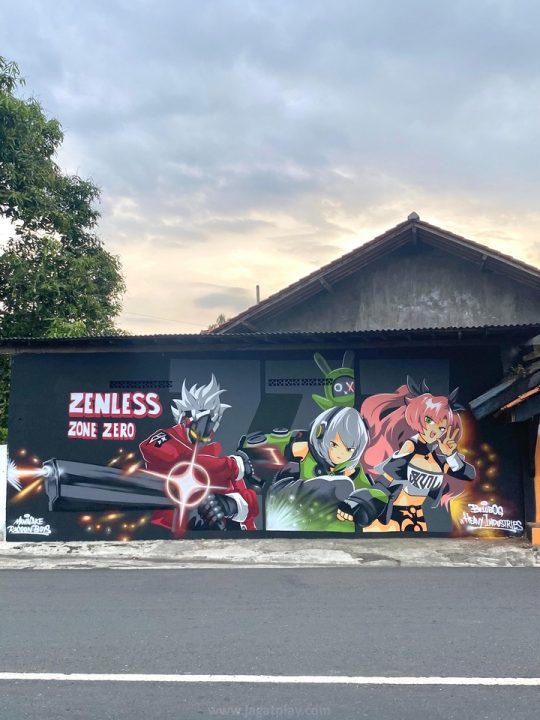 Karya Seniman Lokal, Inilah Graffiti Zenless Zone Zero di 19 Kota ...
